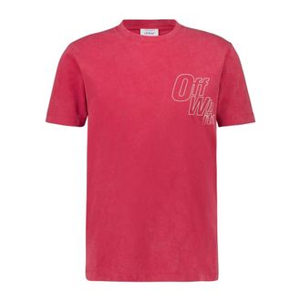 Off-white Outline Arrow Logo Tee Shirt - - Tops - Herren - Rot - M