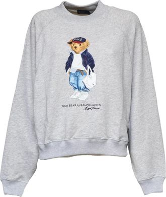 Polo Ralph Lauren Femme, Sweatshirts et sweats &agrave; capuche, Gris, Taille: 38 FR Polo Bear SweaT-shirt