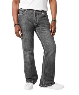 Joe Browns Grey Washed Bootcut Jeans, Gris, 42 Taille Courte Homme