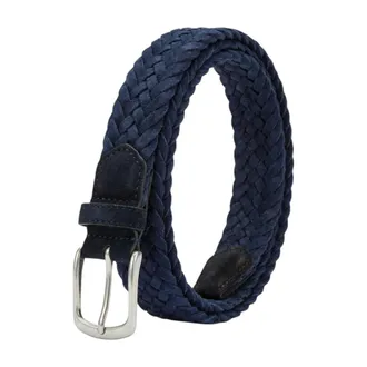 Alberto Luti Homme, Accessoires, Bleu, Taille: 100 CM Ceinture en cuir su&eacute;d&eacute;