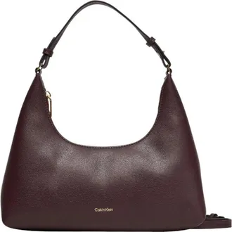 Calvin Klein Femme, Sacs, Brun, Taille: ONE Size Sac à bandoulière avec logo en feuille