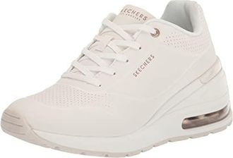 Skechers Femme Million Elevated AIR Basket, White Durabuck, 36.5 EU