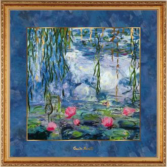 GOEBEL Seerosen mit Weide - Wandbild 68 cm Artis Orbis Claude Monet