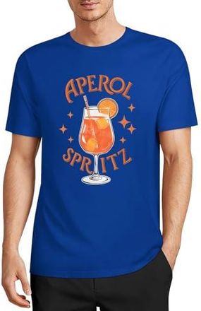 Generic T-shirt Aperol Spritz pour homme - T-shirt créatif pour femme avec inscription « Aperol » - Design rétro et minimaliste - Parfait pour les amateurs da