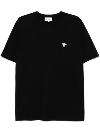 Maison Kitsun&eacute; Barista Fox Patch Relaxed T-Shirt - Schwarz