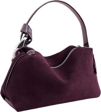 Generic Compatible avec le sac &agrave; main marron caf&eacute; for femme porter sur l&eacute;paule ou en bandouli&egrave;re(Angola red)