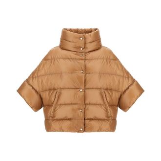 Herno Gesteppte Jacke mit Kn&ouml;pfen - - Jackets - Damen - Braun - M