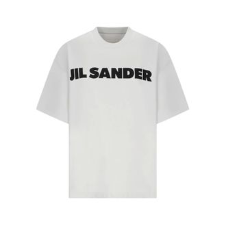 Jil Sander Femme, Tops, Gris, Taille: 38 FR Logo T-Shirt