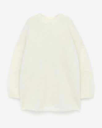 Arket Pullover Aus Mohair Und Wolle -Wei&szlig;
