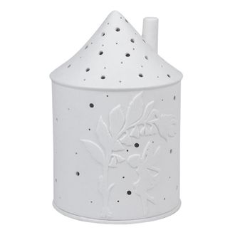 Artibetter Keramik Kerzenbecher Hausform Wei&szlig;er Windlicht Kerzenhalter Strapazierf&auml;hig f&uuml;r Restaurant Esstisch und Geschenkidee