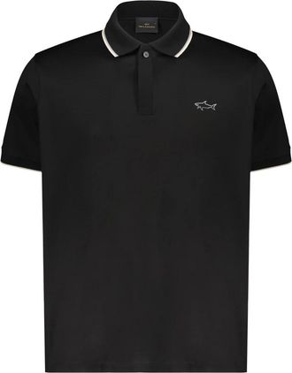 Paul & Shark Homme, Tops, Noir, Taille: S Aqua Touch Cotton Polo