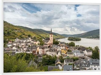 artboxONE Poster mit wei&szlig;em Rahmen 18x13 cm St&auml;dte Lorch Stadtansicht - Bild lorcher altstadt