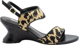 Jeannot Femme, Chaussures, Noir, Taille: 37 EU Sandalo tacco a zeppa 7 cm