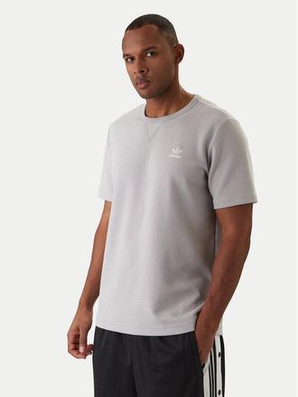 adidas T-Shirt Trefoil Essentials Waffle KE1203 Grau Regular Fit