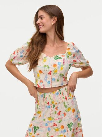 Vero Moda Bluse Elena 10351014 Hellbeige Regular Fit