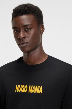 HUGO BOSS T-Shirt Nedix Rundhalsausschnitt, Regular Fit, Brust- und R&uuml;ckendruck