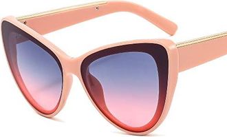 Generic Lunettes de soleil tendance à large monture oeil de chat pour hommes et femmes lunettes de soleil décoratives pour la plage en plein air (couleur : F,