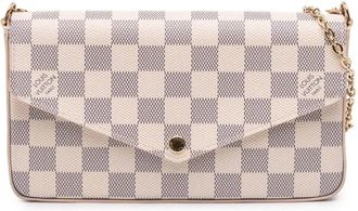 Louis Vuitton sac à bandoulière Damier Azur Pochette Felicie (2021-2025) - Blanc