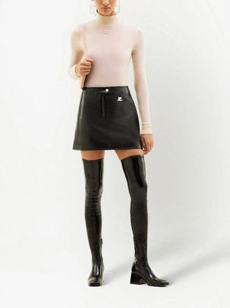 Courr&egrave;ges A-Line Skirt - Black