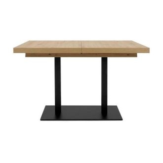 Finori Finori - Table a manger extensible - orlando - Chene artisan / noir - 6 a 10 personnes - 120-200 x 75 x 80 cm