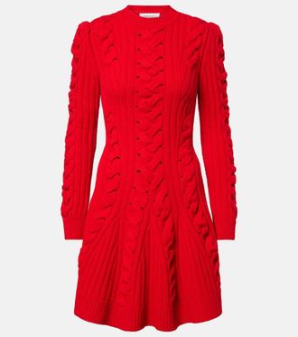 Alexander McQueen Robe en laine et cachemire