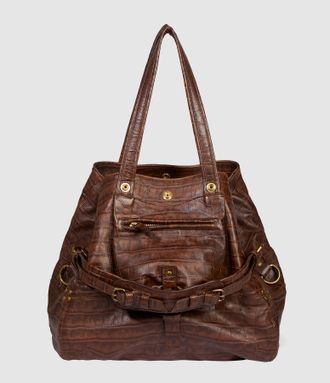 Jerome Dreyfuss Sac Billy M Imprim&eacute; Croco Cigare