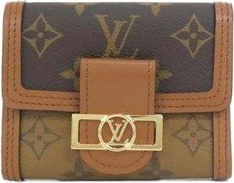 Louis Vuitton Pre-owned Monogram Portefeuille Dauphine Compact Wallet - Femme - Pre-owned - Brun - Taille: ONE Size