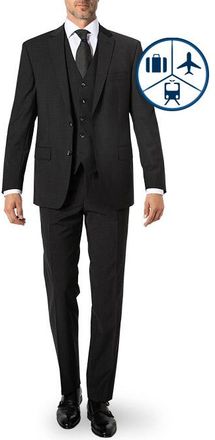 Carl Gross Carl Gross Herren Anzug grau Schurwoll-Stretch