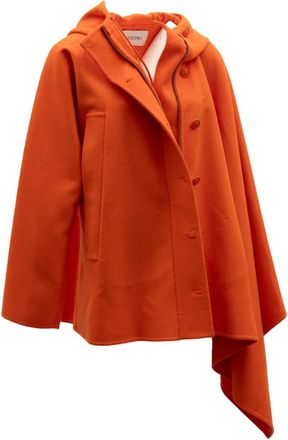 Valentino Garavani Veste en cr&ecirc;pe couture - Femme - Vestes - Orange - Taille: 36 FR