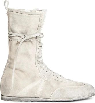 Ann Demeulemeester Homme, Chaussures, Blanc, Taille: 43 1/2 EU Fides Lace-up Baskets