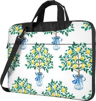 Generic Lemon Tree Sac pour ordinateur portable de 15,6, housse de protection antichoc pour ordinateur portable de 15,6, motif feuilles vertes, pour homme et 