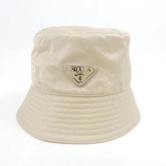 Prada Pre-owned Triangle Logo Re-Nylon Hut - - Pre-owned - Herren - Beige - ONE SIZE