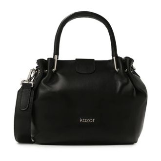 Kazar Femme, Sacs, Noir, Taille: ONE Size Sac &agrave; main noir avec poign&eacute;es rigides