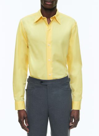 Fursac Chemise &agrave; col hirondelle en coton - Taille L - Homme