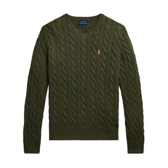 Polo Ralph Lauren Pullover mit Zopfmuster und Rundhalsausschnitt - - Knitwear - Herren - Gr&uuml;n - XL