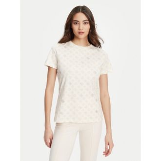 Guess T-Shirt V5YI04 I3Z14 &Eacute;cru Regular Fit