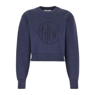 Chlo&eacute; Rundhals-Strickware - - Knitwear - Damen - Blau - L