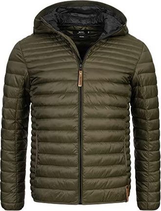 Indicode Hommes Bowers Quilted Jacket | Veste matelass&eacute;e aspect doudoune Army XXL