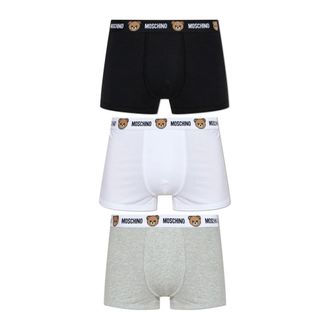Moschino Homme, Sous-v&ecirc;tements, Multicolore, Taille: XL Logo Band Three-Pack Boxer Briefs
