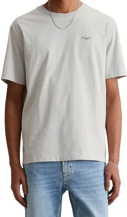 Marc O'Polo Denim T-Shirt Herren T-Shirt 1er Pack Baumwolle T-Shirt, SSL, Logo Print, Reg F (Packung, 1er Pack)
