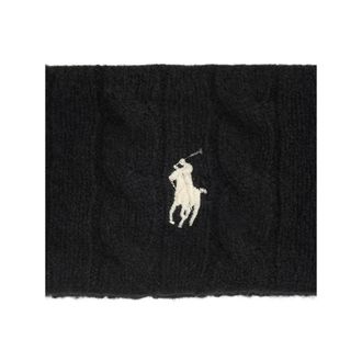 Ralph Lauren 455981426001 Cable Knit Wool & Cashmere Beanie - Black