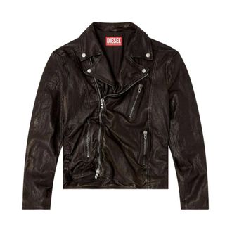 Diesel Homme, Vestes, Noir, Taille: XL Leather Jacket
