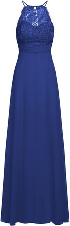 Apart Fashion Abendkleid aus Chiffon und Spitze, royal, S