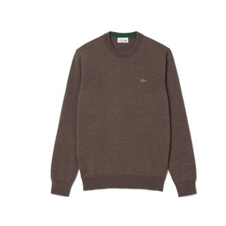 Lacoste Homme, Pulls, Brun, Taille: S Pull Col Rond en Laine M&eacute;rinos