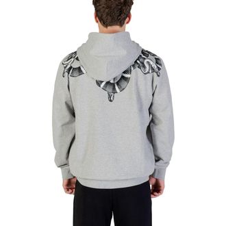 Marcelo Burlon Mens Gray Cotton Hoodie Clothing