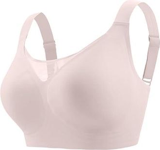 Generic Soutien-gorge sans armature rembourr&eacute; sans armatures avec rembourrage sans coutures - Bustier brassi&egrave;re respirante et douce - 2026, beige, 4XL