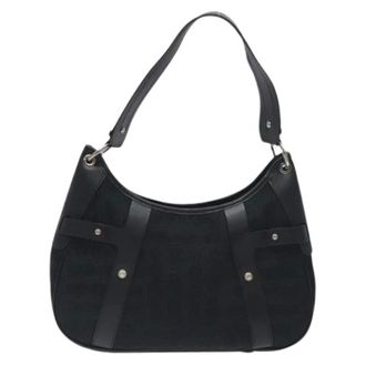 Ferragamo Sac &agrave; bandouli&egrave;re en toile Pre-owned - Femme - Pre-owned - Noir - Taille: ONE Size