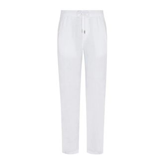 Vilebrequin Pacha Drawstring Linen Pants - Homme - Pantalons - Blanc - Taille: L