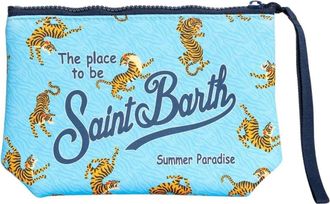 MC2 Saint Barth Homme, Sacs, Bleu, Taille: ONE Size Aline Scuba Tiger Pochette