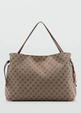 Mango Sac seau jacquard marron moyen - Femme - Taille unique - MANGO
